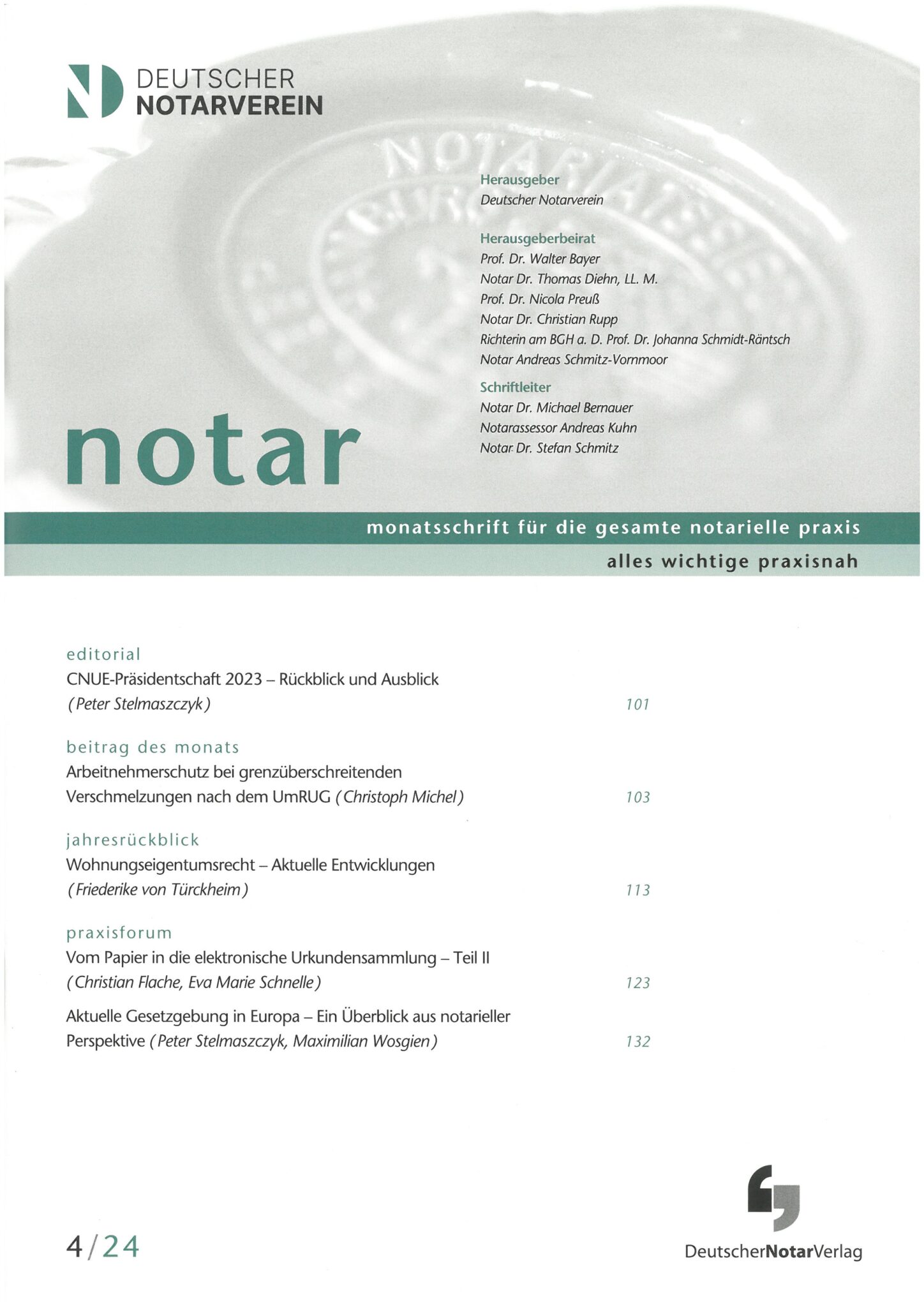 notar 4/2024 – Deutscher Notarverein