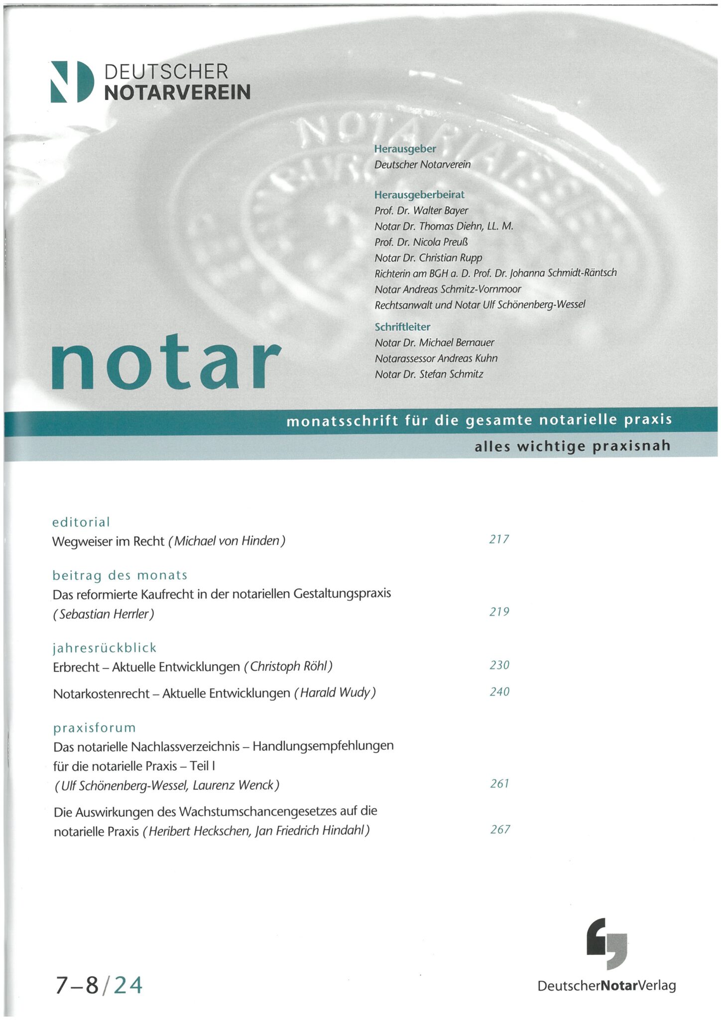 notar 7/8-2024 – Deutscher Notarverein
